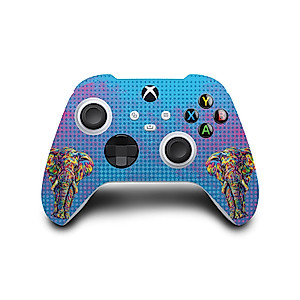 Head Case Designs Officially Licensed P.D. Moreno Elephant Animals II Vinyl Sticker Gaming Skin Case Cover Compatible with Xbox Series S Console and Controller Bundle