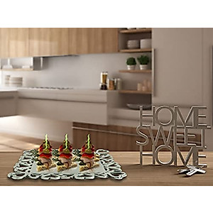 Appetizer Serving Tray Food Platter - 11.82" x 11.82" Heart Metal Fruit Platter Tray for Parties, Dessert Platters for Weddings, Candle Tray, Heart Plates