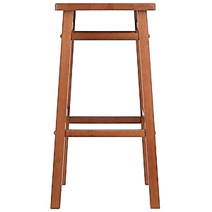 Winsome Carter 29" Teak Finish Bar Stool
