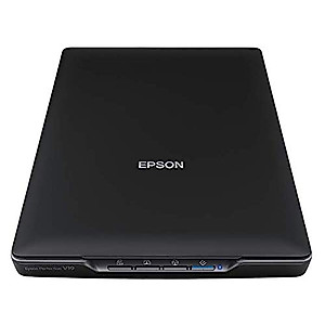 Epson Perfection V19 Color Photo & Document Scanner with scan-to-cloud & 4800 dpi optical resolution , Black