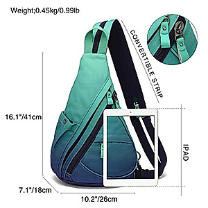 KL928 Canvas Sling Bag - Small Crossbody Backpack Shoulder Casual Daypack Rucksack for Men Women