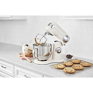 Cuisinart SM-50CRM Precision Master 5.5-Quart 12-Speed Stand Mixer, Coconut Cream & Fresh Fruit & Ice Cream Maker Attachment, White