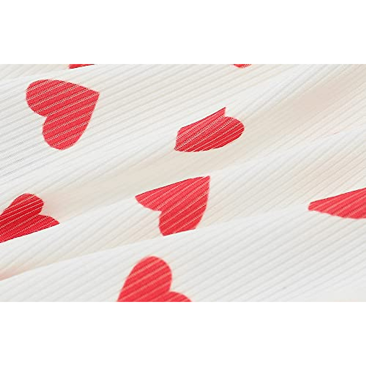 Cute Soft Dog Vest Roll Collar Breathable Doggy Shirts Clothes with Red Heart for Small and Medium Dogs and Cats Birthday Holiday Party (White-red, M)