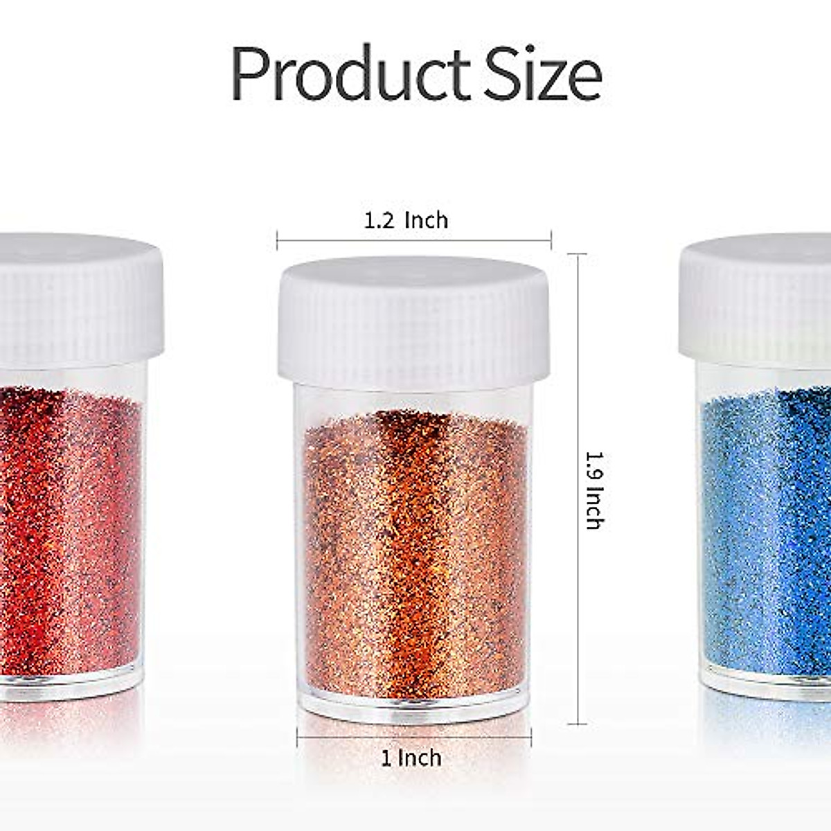 Fine Glitter, Teenitor 24 Jars Glitter for Resin Art Crafts, Tumbler Scrapbooking, Body Nail Glitter