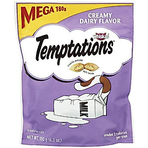 Whiskas Temptations Treats for Cats Mega BAG Creamy Dairy Flavor
