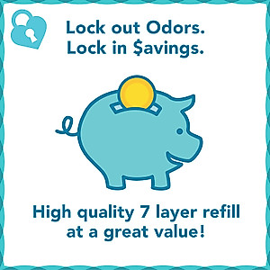 Diaper Lock Refills for Diaper Genie Pails | 240 Count (4-Pack) | Compatible with All Diaper Genie Complete, Expressions, Essentials, Elite and Quick Caddy Pails