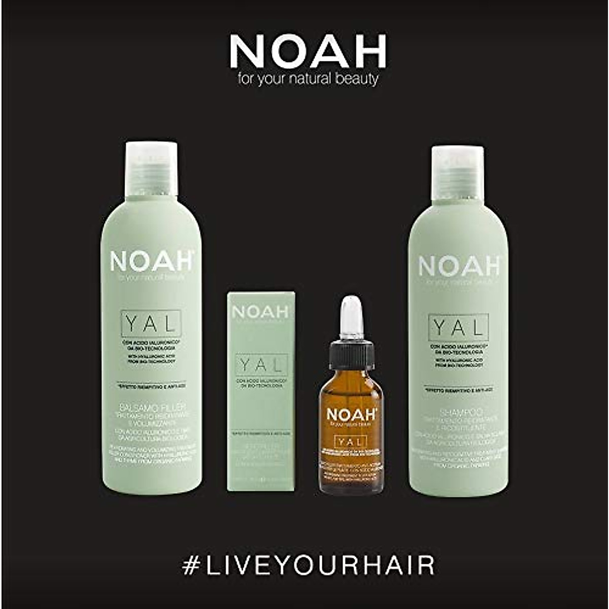 NOAH Yal Filler Hyaluronic Acid Serum - Repair, Anti Frizz, Soft, Smooth, Fine, Anti- Hair Loss, Damaged Hair Growth - Travel, 20 ml