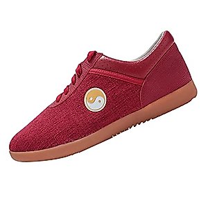 Boxing Karate Kung Fu Tai Chi Shoes,Design for Martial Arts Kung fu Boxing Karate Taichi,Taekwondo,Perfect for Beginner or Professional,red,37