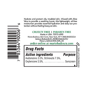 Mario Badescu Aloe Face Moisturizer for Women and Men with SPF 15, Ideal Facial Moisturizer for Combination, Oily or Sensitive Skin, Lightweight, Oil-Free Daytime Moisturizer Face Cream, 2 Fl Oz