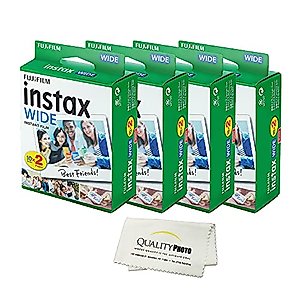 Fujifilm instax Wide Instant Film 8 Pack (80 Exposures) for use with Fujifilm instax Wide 300, 200, and 210 Cameras…