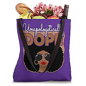 Unapologetically Dope Black Pride Afro American Purple Tote Bag