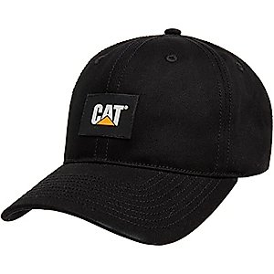 Caterpillar Men's Logo Label Unstructured Cap, Black, One Size