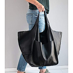 New Ladies Leather Satchel Tote Bag | Work Tote Bag Shoulder Bag Wallet Soft Messenger Bag Oversized Bag