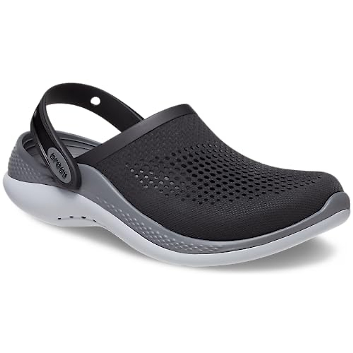 Crocs Unisex LiteRide 360 Clogs, Black/Slate Grey, 8 Men/10 Women