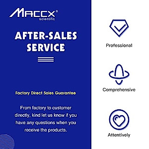 Maccx 8.5oz(250ml) Sturdy Glass Beaker, Heavy-Duty Lab Beaker Set, 3.3 Borosilicate Griffin Low Form with Printed Graduation, Pack of 6, BKL250-006