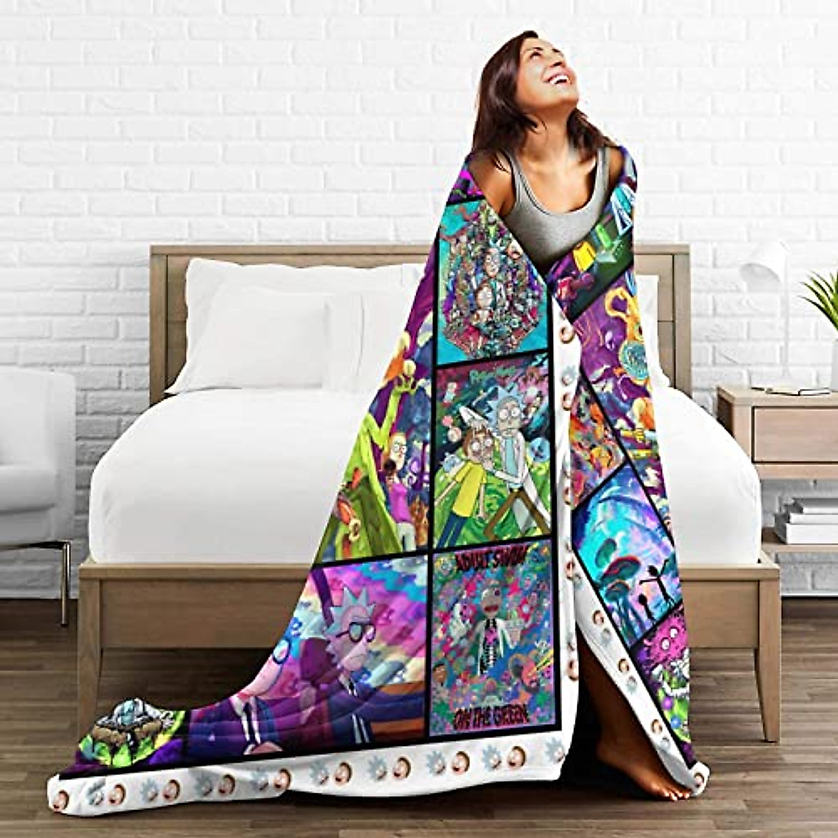 Flannel Fleece Blanket Super Soft Lightweight Plush Throw Blanket for Bed Chair Sofa Couch Living Room 50"x40"