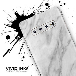 DesignSkinz White Marble Surface Protective Vinyl Decal Wrap Skin Cover Compatible with The Samsung Galaxy S20 (Screen Trim & Back Glass Skin)