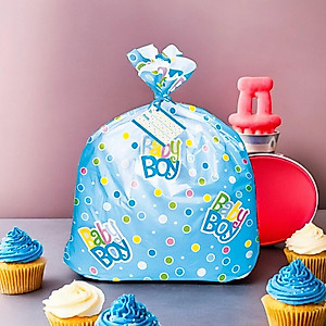 Jumbo Plastic Blue Polka Dot Boy Bag