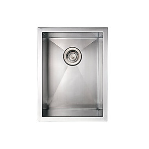 Whitehaus WHNCM1520-BSS Noah'S Collection 15-Inch Commercial Single Bowl Undermount Sink, Brushed Stainless Steel