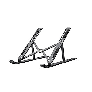 deriny Laptop Stand for Desk,Adjustable Height Foldable Portable Dj Laptop Stand,Computer Stand,Ergonomic Aluminum Laptop Stands,Compatible 10-15 inch MacBook air pro dell hp Lenovo Notebook(Pink)