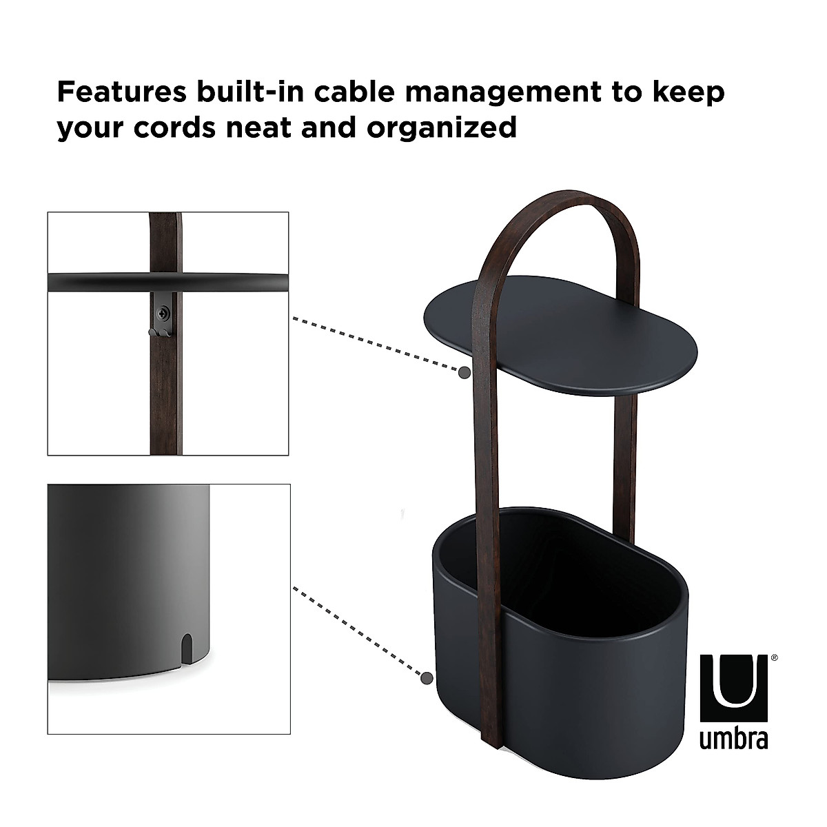 Umbra Bellwood Storage Table (Black-Walnut)