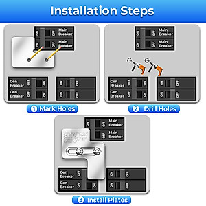 MOTOQUEEN Generator Interlock Kit Fits for Siemens 100 Amp/Murray 100 Amp Panel