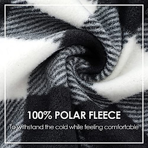 Geyoga Fleece Vest Dog Sweater Set of 4 Buffalo Plaid Dog Pullover Warm Jacket Winter Pet Clothes with Leash Ring for Small Dog Cat (Small)