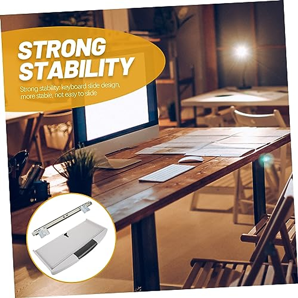 Keyboard Tray Under Desk 1 Set Keyboard Holder for Desk Slide Out Keyboard Holder Under Desk Drawer Desk Tray Office Des