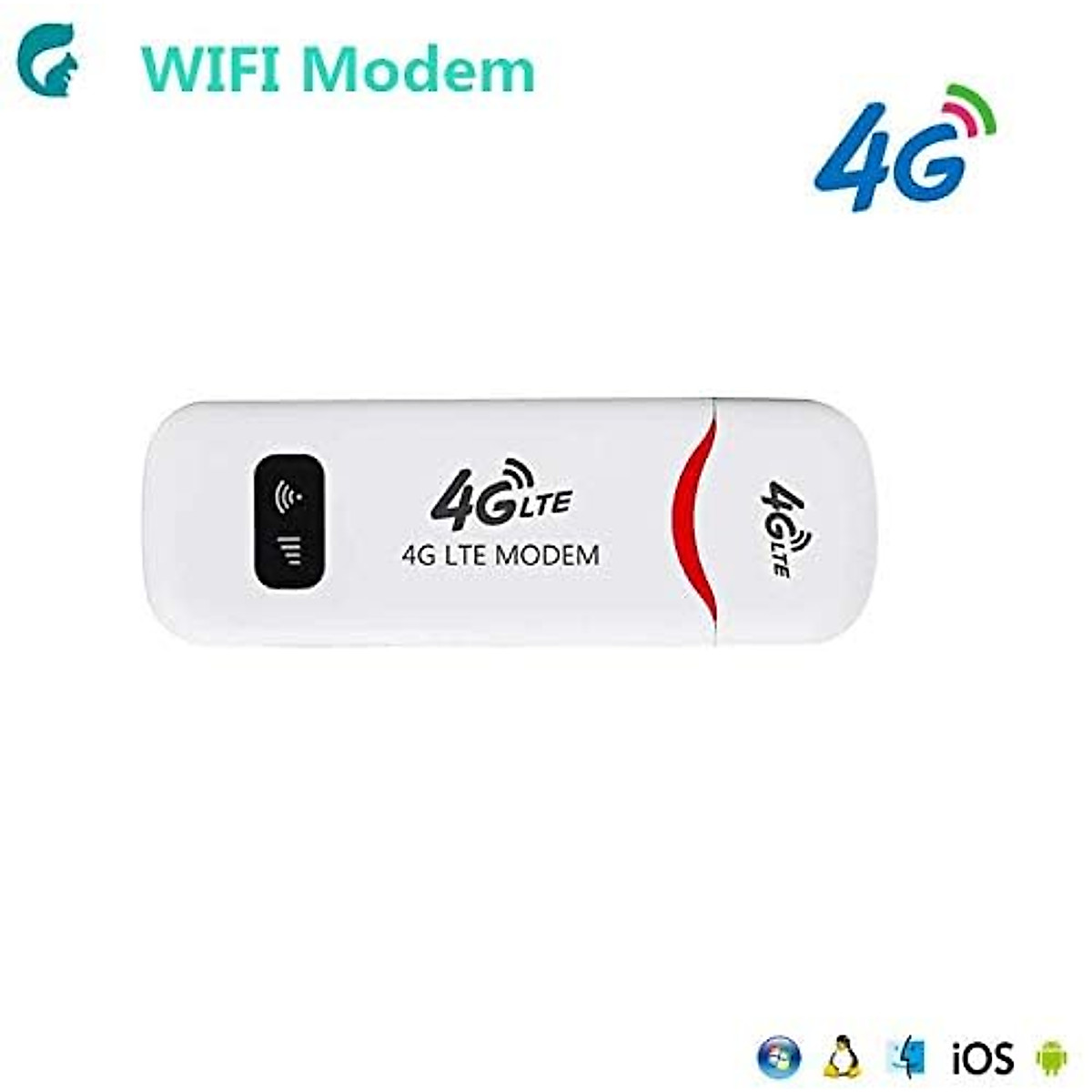 Yoidesu 4G LTE USB Modem,100Mbps Mobile Router,Network Hotspot,3G 4G Modem,Router,Support LTE B1/B3/B7/B8/B20 SIM/USIM FDD,WCDMA,TF Slot up to 32GB,Portable