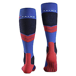 FALKE Men's SK4 Ski Socks, Merino Wool, Knee High, Light Cushion, Breathable Quick Dry, Winter Athletic Sock, Blue (Olympic 6940), 10.5-11.5, 1 Pair