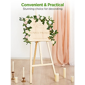 InnoGear Artificial Roses Flowers, 50 Pcs Blush Fake Roses for Decoration DIY Wedding Bouquets Centerpieces Bridal Shower Party Valentine's Day Christmas Xmas