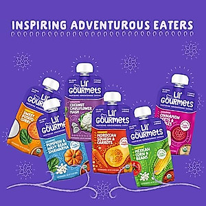 Lil’ Gourmets Organic & Fresh Veggie-Rich Baby Food, Clean Label Project Purity Award Winner, For 6+ Months, 3.5oz Pouch. Ships Chilled to Your Door (Variety Pack of 12)