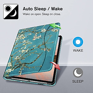 Fintie Case for iPad Pro 11-inch (4th / 3rd Generation) 2022/2021 - Multiple Angles Viewing Folio Stand Cover with Pencil Holder & Pocket, Also Fit iPad Pro 11" 2nd/1st Gen, Blossom