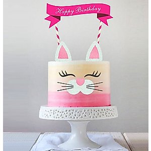 Handmade Cat Cake Topper Decoration, Cake Decor And Birthday Party Picks