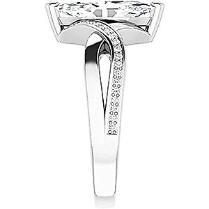 Moissanite World Antique Handmade Marquise Cut 2.00CT Moissanite Engagement Ring/Moissanite Wedding Ring/Moissanite Bridal Ring Set 925 Sterling Silver (8)