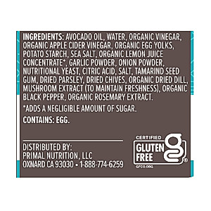 Primal Kitchen Ranch Salad Dressing & Marinade made with Avocado Oil, Whole30 Approved, Paleo Friendly, and Keto Certified, 8 Fluid Ounces