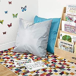 ECR4Kids Jumbo Floor Pillow, 27in, Flexible Seating, Light Grey