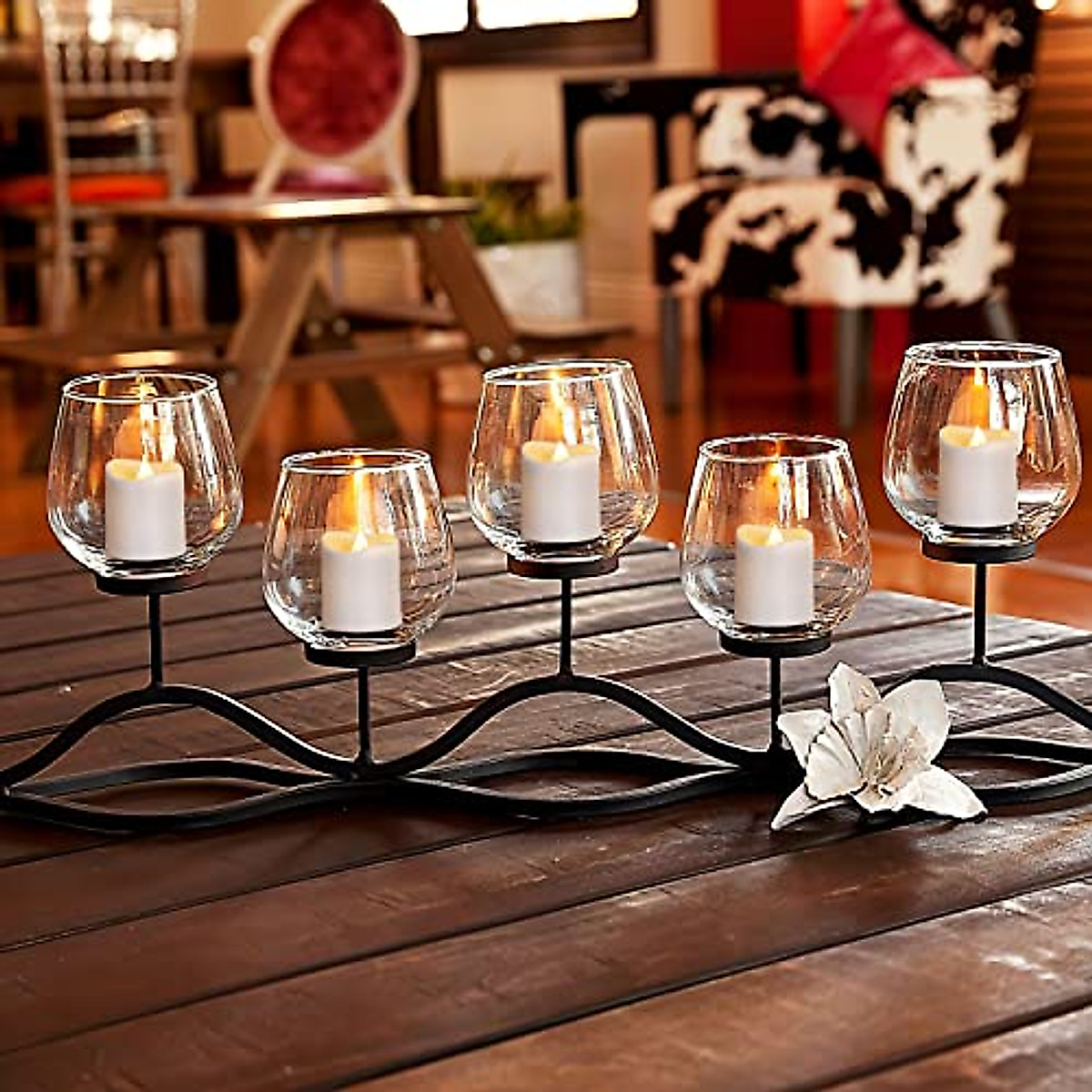 Homemory 12Pack Flameless LED Votive Candles,1.5" x 1.6" Long Lasting Electric Fake Candles, Battery Operated Tealights for Wedding, Table, Romantic Decorations (White Base, Batteries Included)