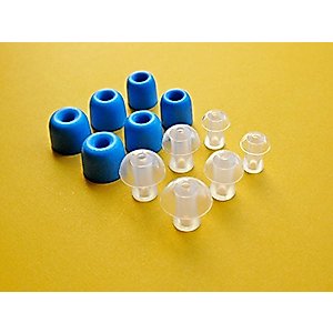 12pcs (BLMF-CLODMH-Sa)- S/M/L Premium Memory Foam and Noise Isolation Replacement Earbuds Eartips Compatible with Shure E Series - E3c, E4c, E4G, E5c in-Ear Earphones