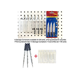 FTG USA Countersink Drill Bit Set 6 Pc #6 (9/64") Wood Countersink Drill Bit Pro Pack Countersink Set, with 3 Replacement Tapered Countersink Bits 9/64", 1 Stop Collar, 1 Hex Wrench