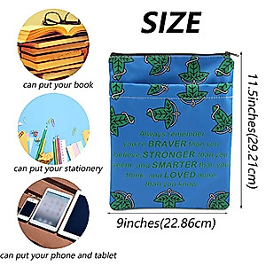 WSNANG Rings Movie Inspired Gift Elven Green Leaf Movie Book Sleeve with Zipper Movie Merchandise Book Protector Gift for Fans (Rings Always BS)