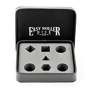 Leather Lite Dice Display and Storage Case - Perfect for Plastic, Metal, Stone, or Wood Dice (Raven)