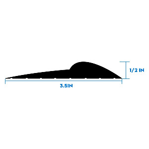 10Ft Weatherproof Universal Garage Door Bottom Threshold Seal Strip DIY Weather Stripping Replacement，Not Include Sealant/Adhesive (Black)