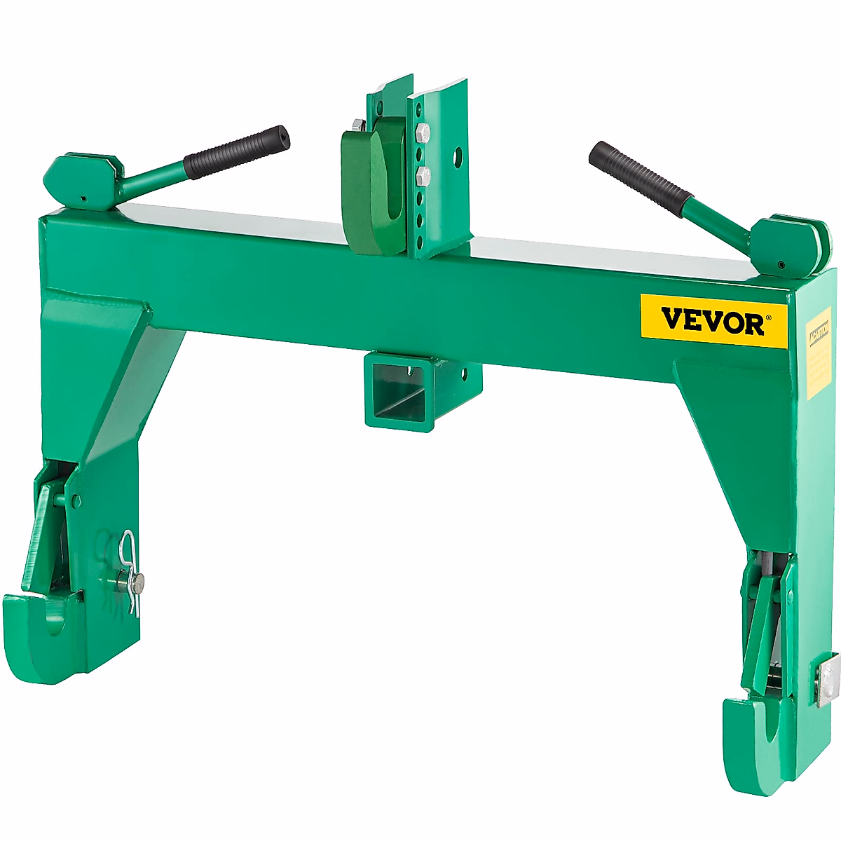 VEVOR 3-Point Quick Hitch, 3080 LBS Lifting Capacity Tractor Quick Hitch, 27.5" Between Lower Arms Attachments Quick Hitch, No Welding & 5 Level Adjustable Bolt, Adaptation to Category 1 & 2 Tractors