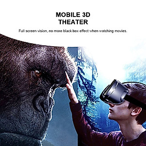 VR Headset, VR 3D Glasses Goggles HD Virtual Reality Headset with Controller Adjustable 3D VR Glasses Virtual Reality Headset HD Blu-ray Eye Protected Support 5~7 Inch for Phone/Android