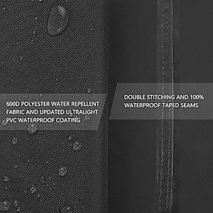 ULTCOVER Smart Selection Patio Lounge Chair Cover Waterproof Outdoor Chaise Lounge Covers 2 Pack - 76L x 32W x 30H inches, Black