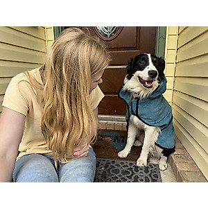 Avont Dog Bathrobe - Super Absorbent Pet Drying Towel Bath Robes After Bath Shower Swim Wet Walk for Puppies -Yellow(S)