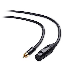 Cable Matters Unbalanced XLR to RCA Cable/Female XLR to Male RCA Audio Cable - 6 Feet