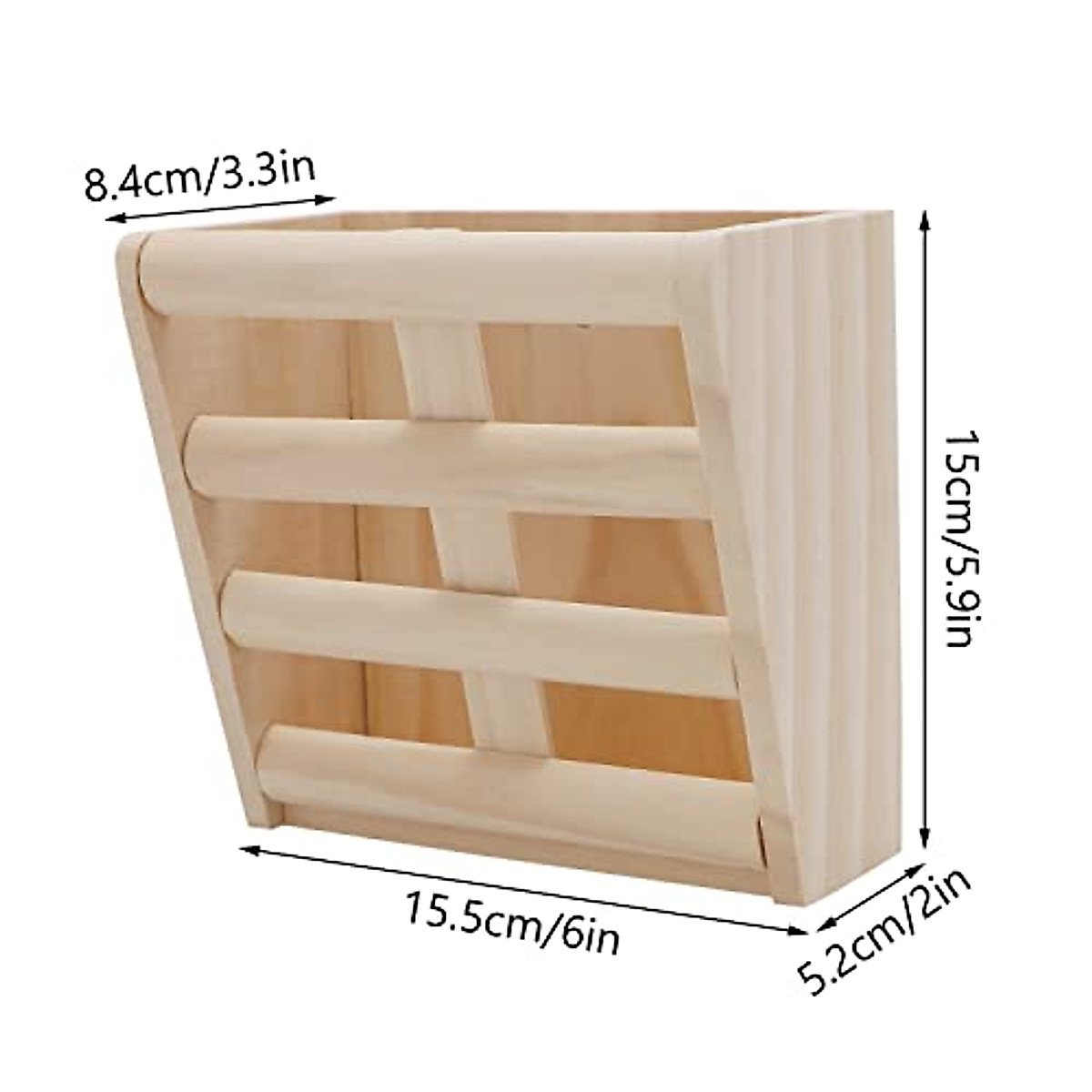 Rabbit Hay Feeder Guinea Pig Hay Rack Wooden Hay Holder for Small Pets Bunny Guinea Pig Chinchilla (Hay Feeder-B)