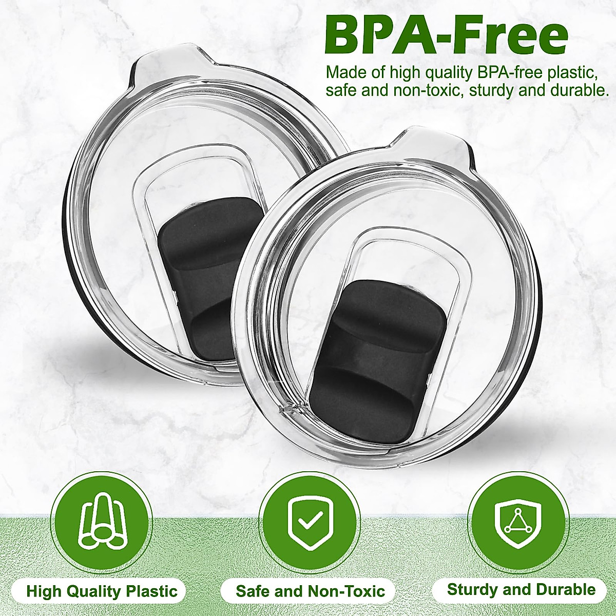 4Pcs 20 oz Magnetic Tumbler Lid, 4 Pack 20 oz Replacement Lid for Yeti Lids Compatible with YETI Rambler or Old Style Rtic Coffee Tumbler, Magnetic Spill Proof Tumbler